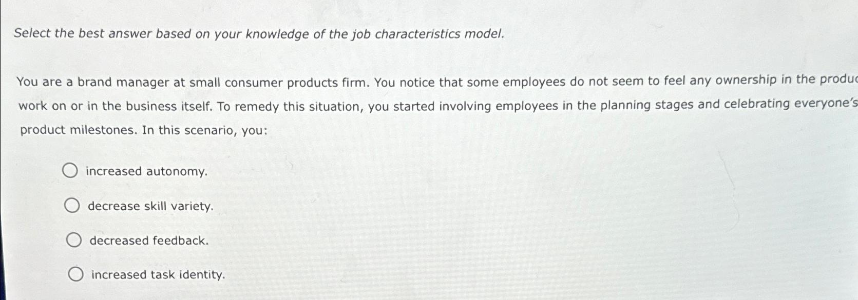 Solved Select the best answer based on your knowledge of the | Chegg.com