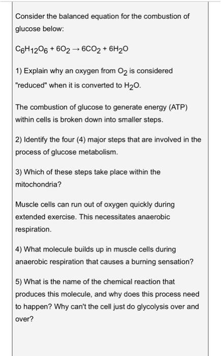 Solved Consider the balanced equation for the combustion of | Chegg.com