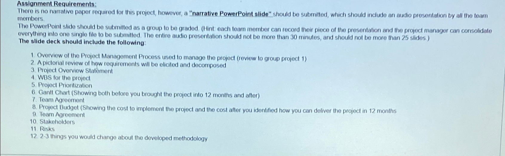 Solved Assignment Requirements:There is no narrative paper | Chegg.com