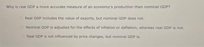 Solved Real versus nominal GDP Consider a simple economy | Chegg.com