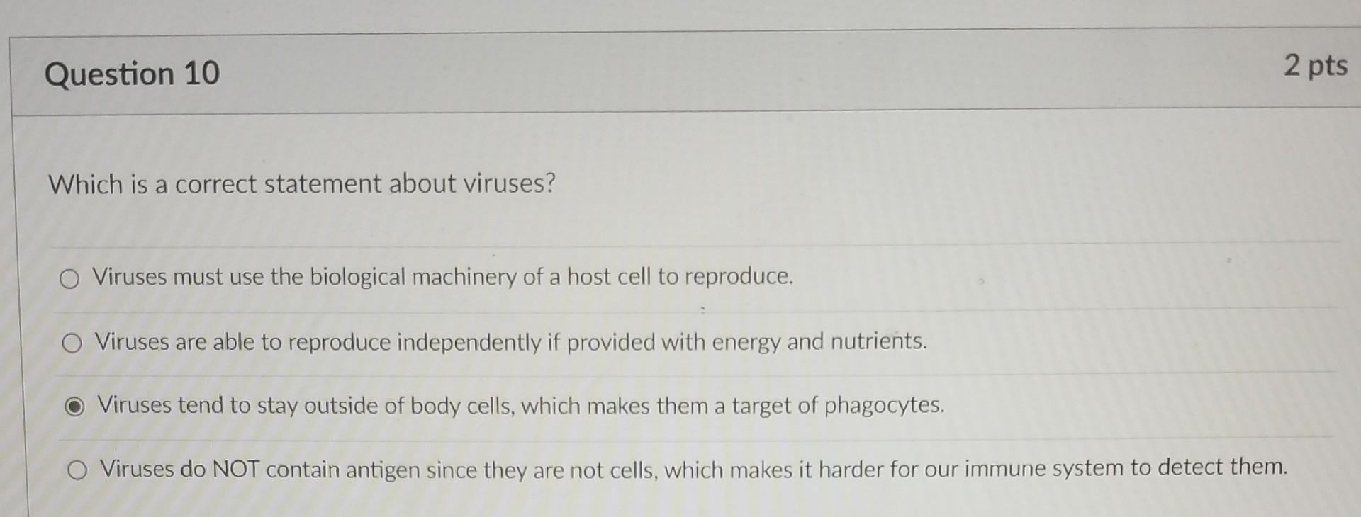Solved Which is a correct statement about viruses? Viruses | Chegg.com