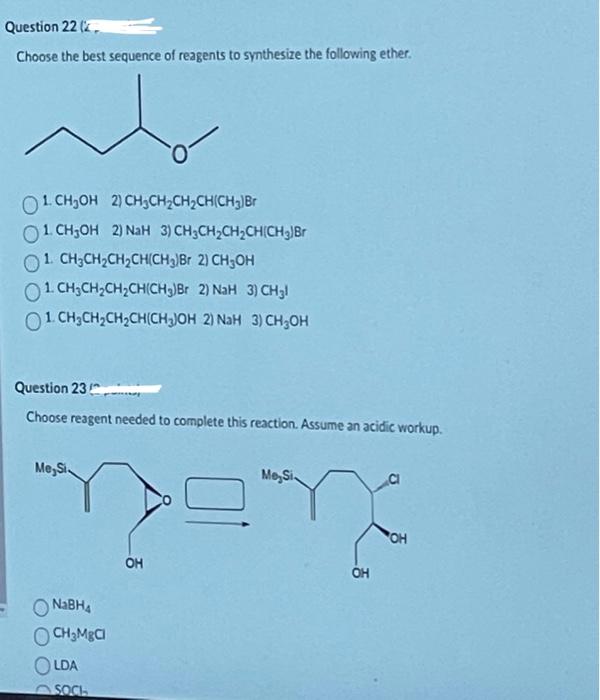 Solved Choose the best sequence of reagents to synthesize | Chegg.com