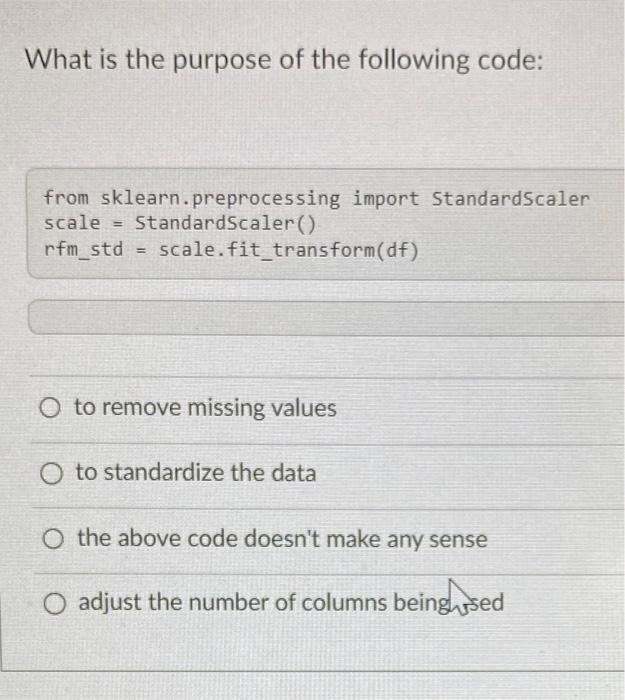 Solved What is the purpose of the following code: from | Chegg.com