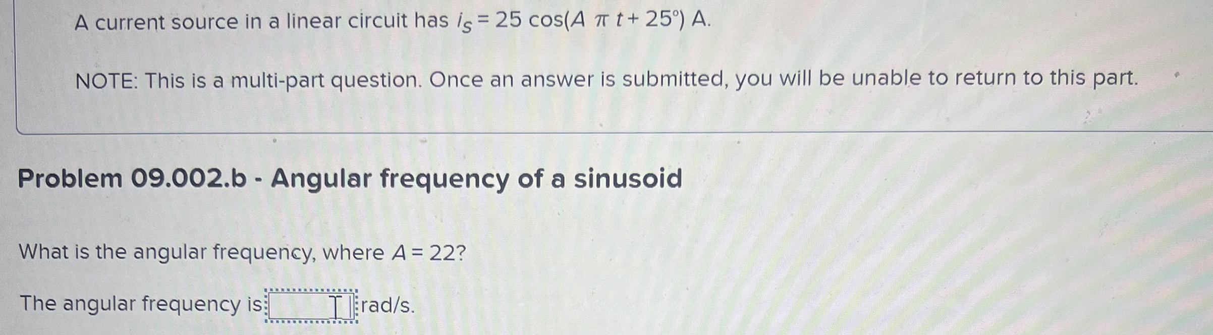 Solved A current source in a linear circuit has | Chegg.com
