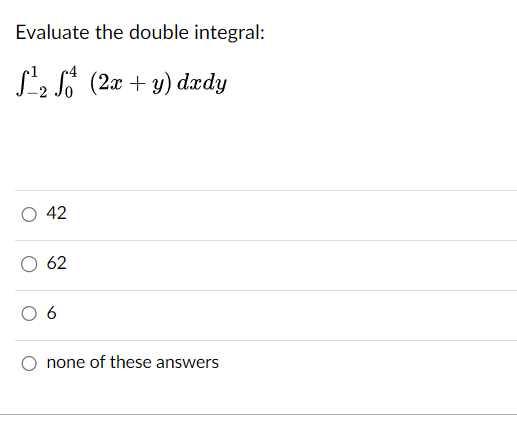 Solved Evaluate the double | Chegg.com