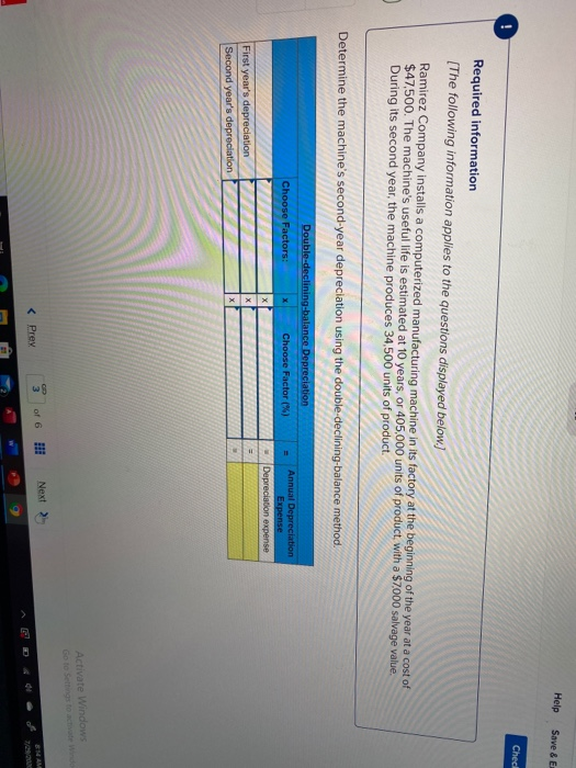 Solved Help Save & E Chec Required information [The | Chegg.com