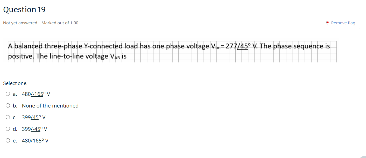 Solved A balanced three-phase Y-connected load has one phase | Chegg.com