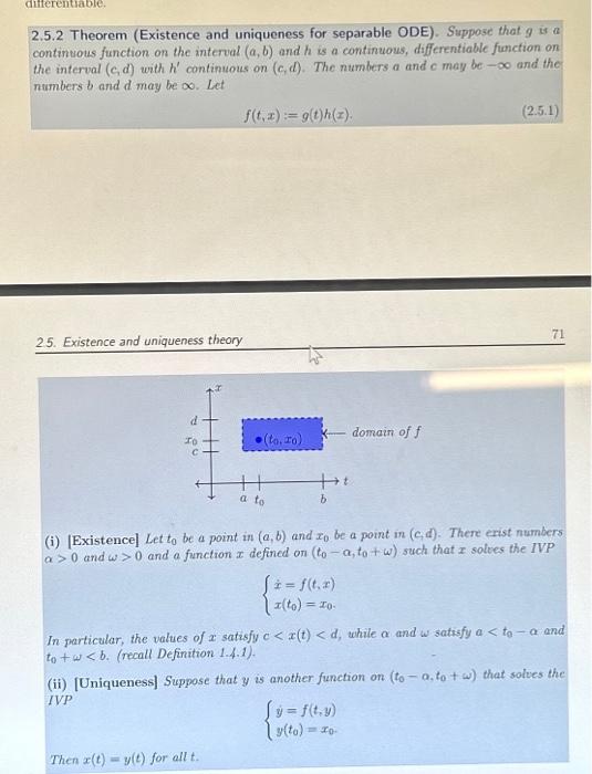2 5 2 Theorem Existence And Uniqueness For Separable
