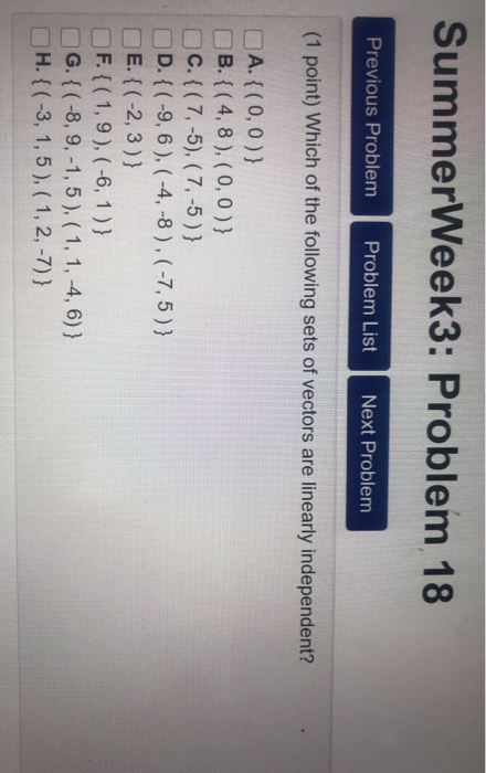 Solved Summerweek3 Problem 17 Previous Problem Problem List