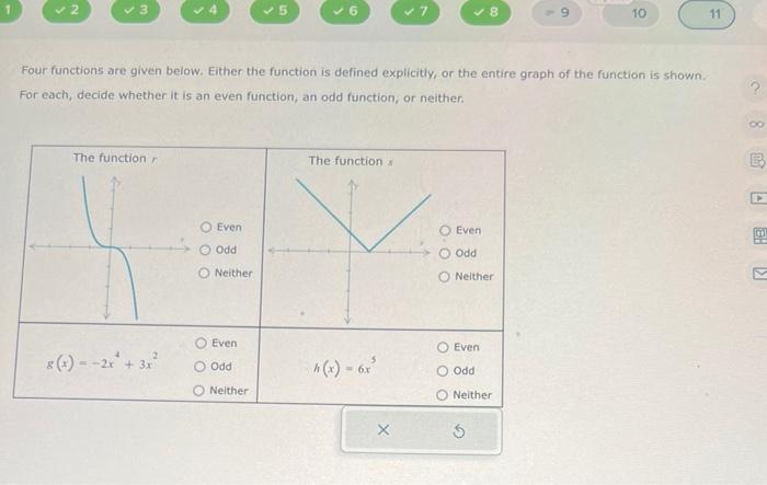 Solved Four functions are given below. Either the function | Chegg.com