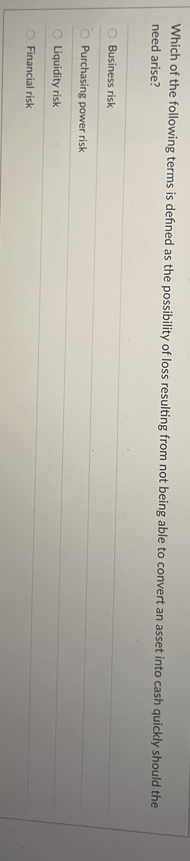 Solved Which of the following terms is defined as the | Chegg.com