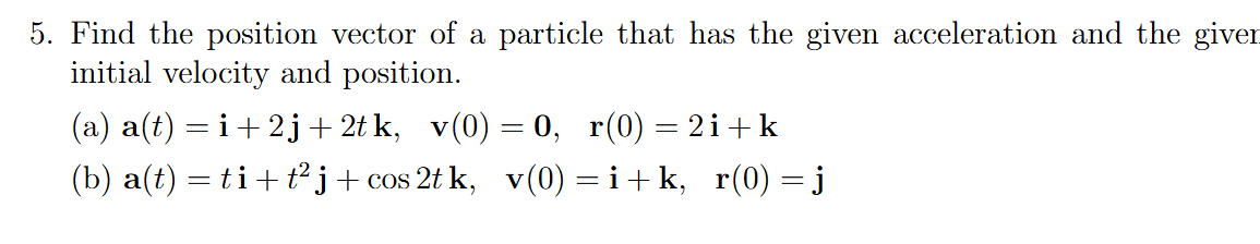 Solved Find the position vector of a particle that has the | Chegg.com