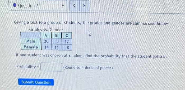 [Solved]: Giving a test to a group of students, the grades