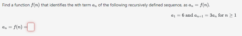 Solved Find a function f(n) ﻿that identifies the nth ﻿term | Chegg.com