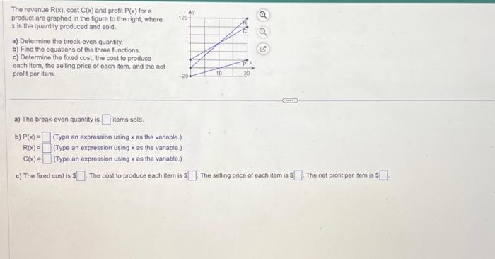 Solved The revenue R(x), cost C(x) and profit P(x) for a | Chegg.com Solved The revenue R(x), cost C(x) and profit P(x) for a | Chegg.com