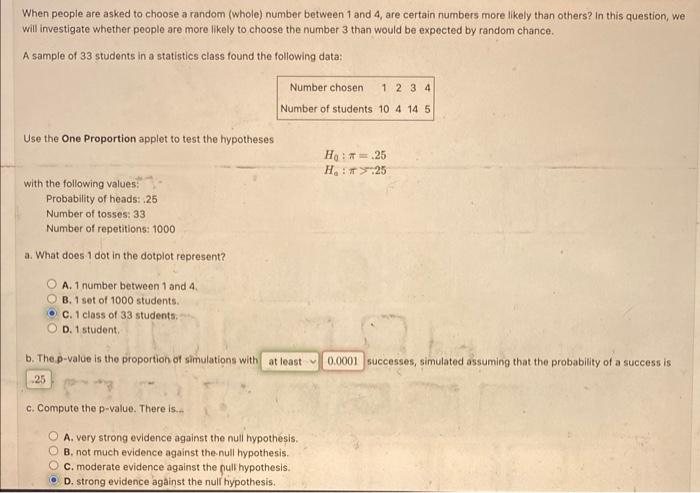 Solved When people are asked to choose a random (whole) | Chegg.com