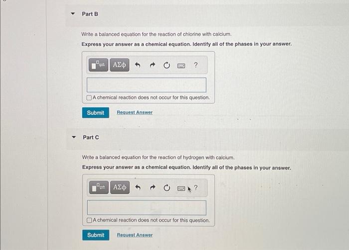 Solved Part B Write a balanced equation for the reaction | Chegg.com Solved Part B Write a balanced equation for the reaction | Chegg.com