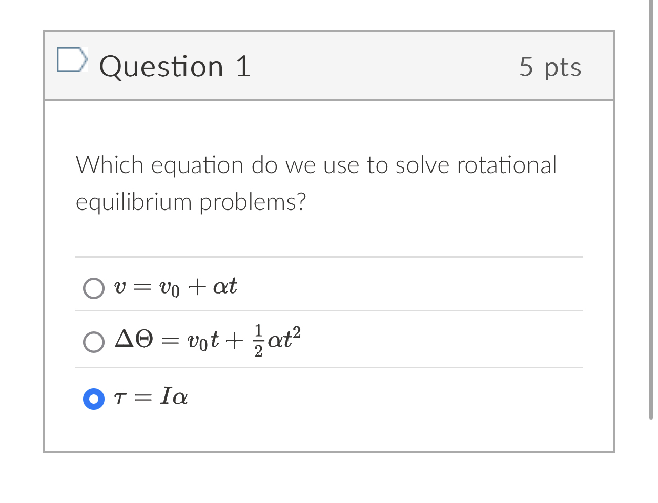 Solved Question 15 ﻿ptsWhich equation do we use to solve | Chegg.com