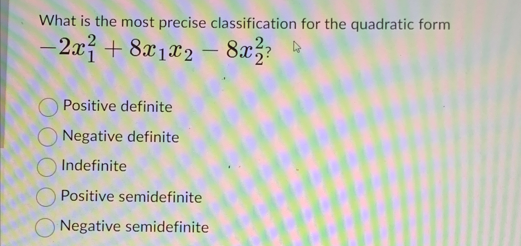 Solved What is the most precise classification for the | Chegg.com
