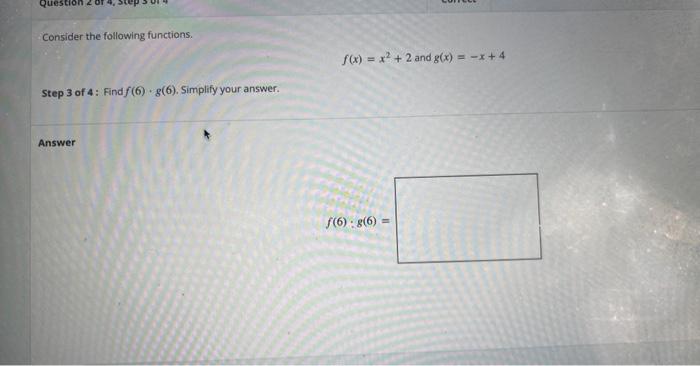 Solved Consider The Following Functions F X X2 2 And