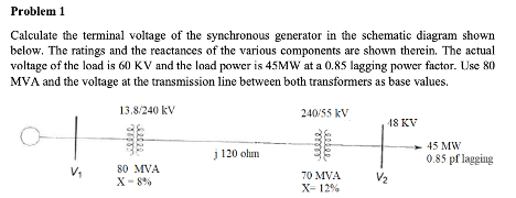 Solved Problem 1Calculate the terminal voltage of the | Chegg.com