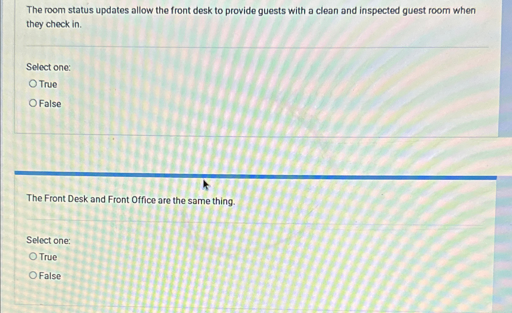 Solved The room status updates allow the front desk to | Chegg.com