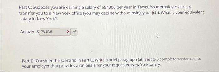 Solved Part C: Suppose you are earning a salary of $54000 | Chegg.com Solved Part C: Suppose you are earning a salary of $54000 | Chegg.com