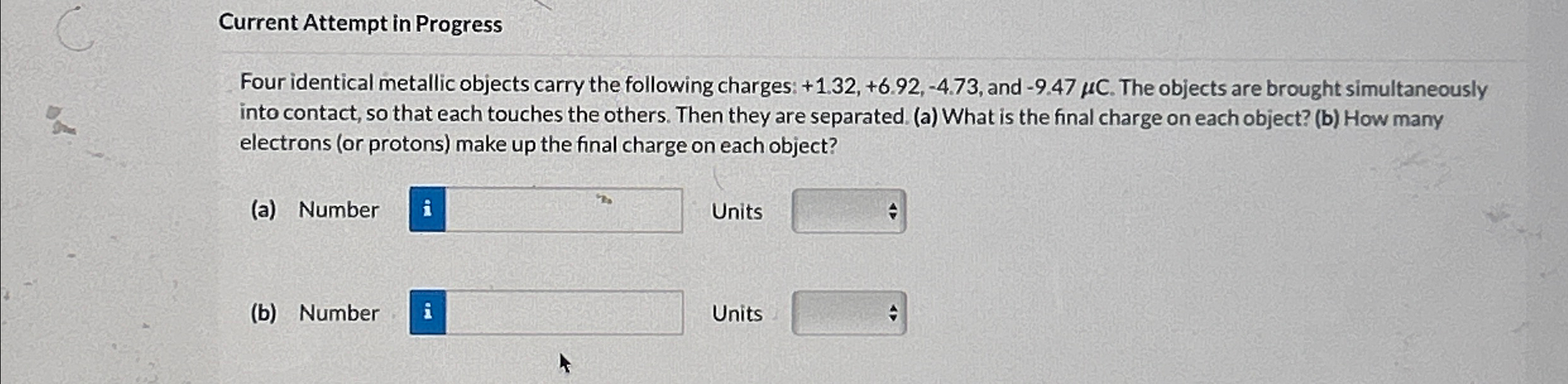 Solved Current Attempt in ProgressFour identical metallic | Chegg.com