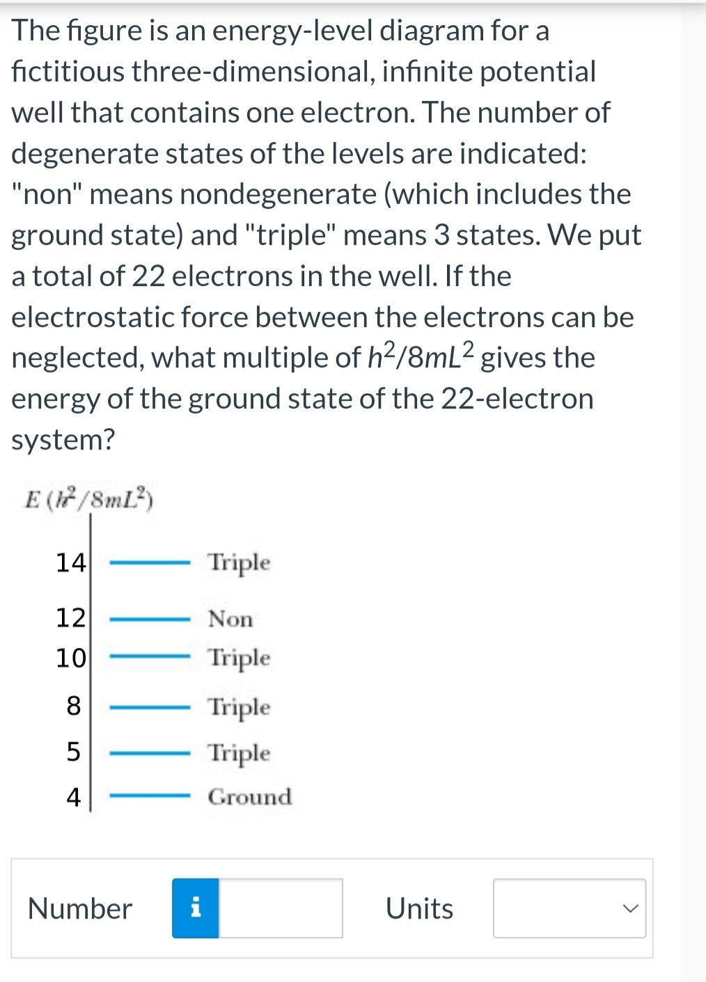 Solved The figure is an energy-level diagram for a | Chegg.com