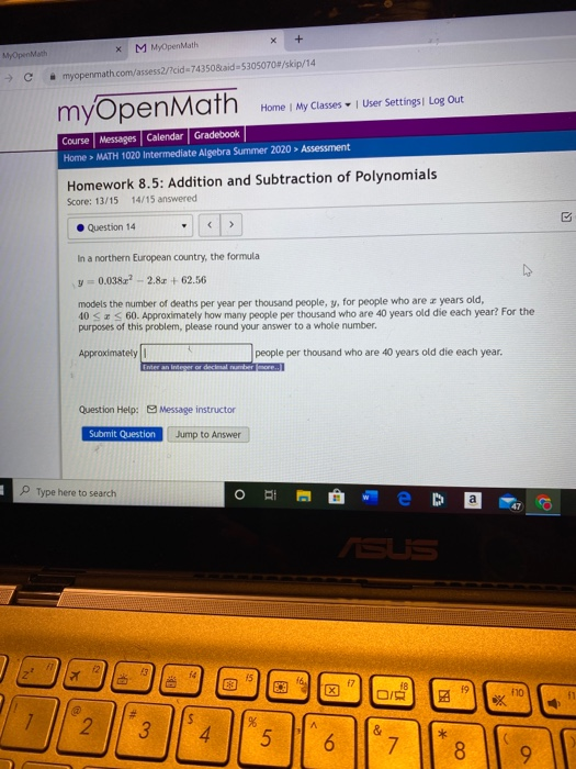 Solved + M MyOpen Math MyOpen Math . | Chegg.com