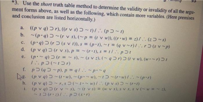 Solved understanding symbolic logic question 3 f question 2 | Chegg.com