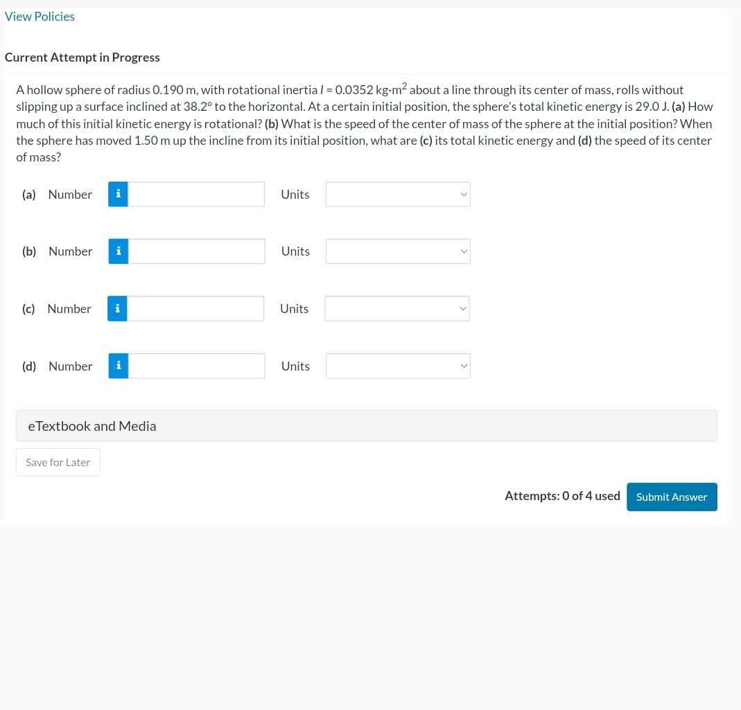 Solved by an EXPERT View PoliciesCurrent Attempt in ProgressA hollow | Chegg.com