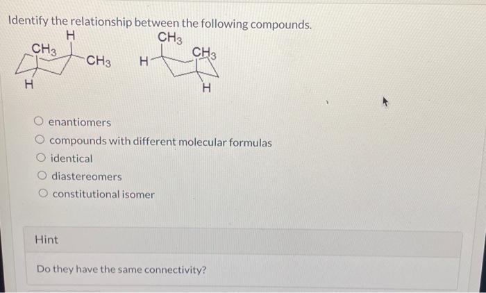Solved Identify the relationship between the following | Chegg.com