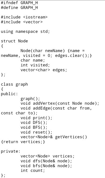 Solved Graph traversal is a very important algorithm to go | Chegg.com