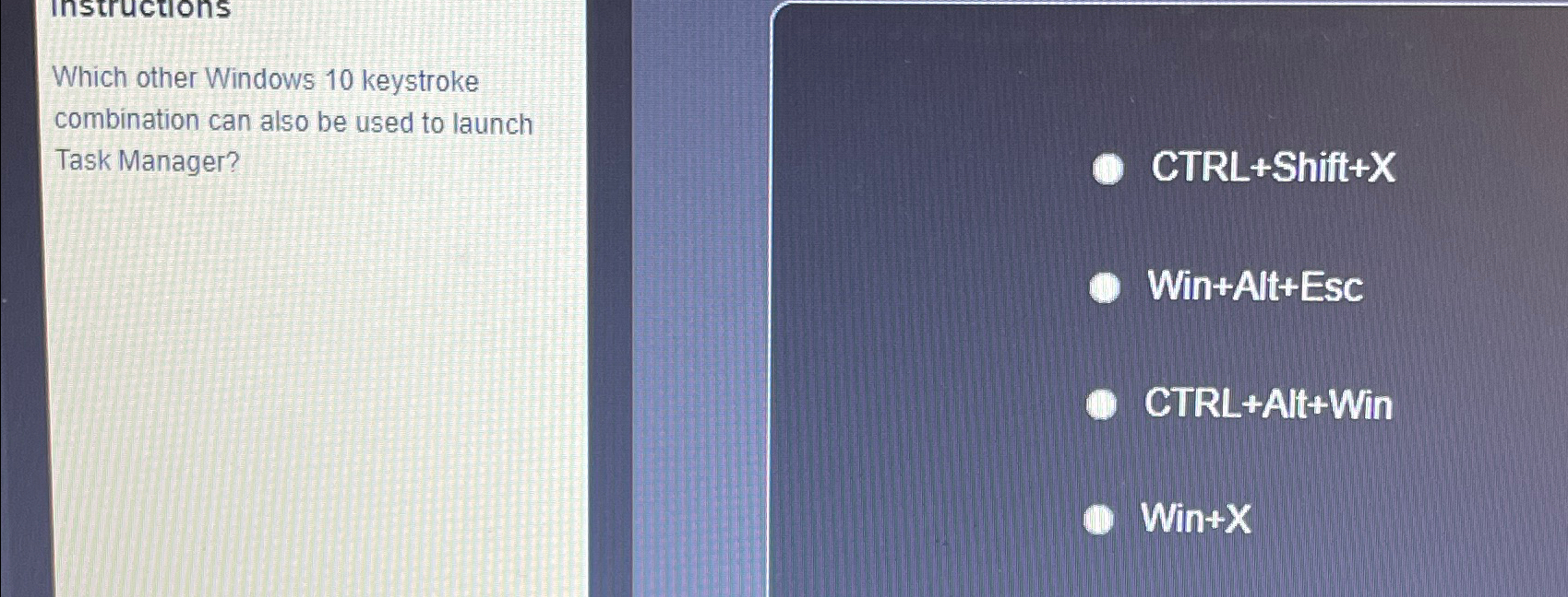 Solved Which other Windows 10 ﻿keystroke combination can | Chegg.com