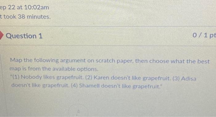 Solved Map the following argument on scratch paper, then | Chegg.com