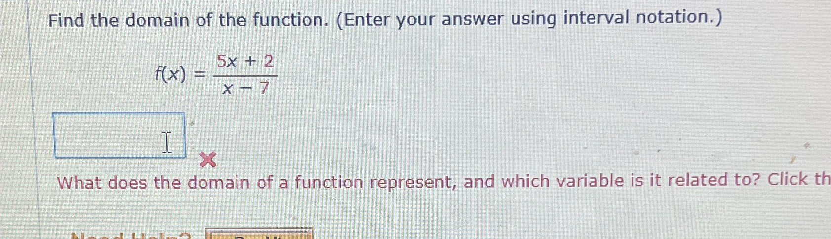 Solved Find the domain of the function. (Enter your answer | Chegg.com
