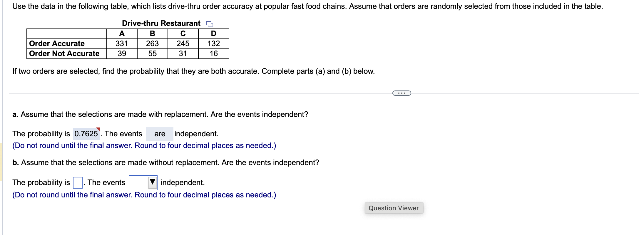 Solved Use the data in the following table, which lists | Chegg.com