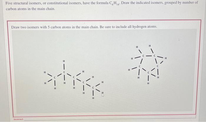 Solved 14 Five structural isomers, or constitutional | Chegg.com