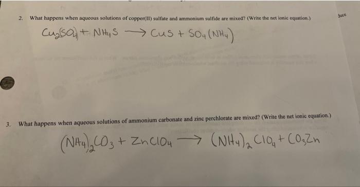 Solved 2. What happens when aqueous solutions of copper(Ii) | Chegg.com