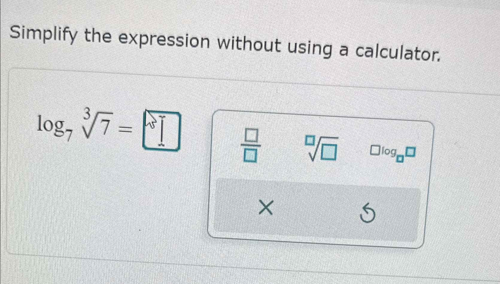 Solved Simplify the expression without using a | Chegg.com