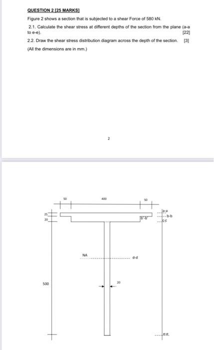 Solved QUESTION 2 [25 MARKS] Figure 2 shows a section that | Chegg.com