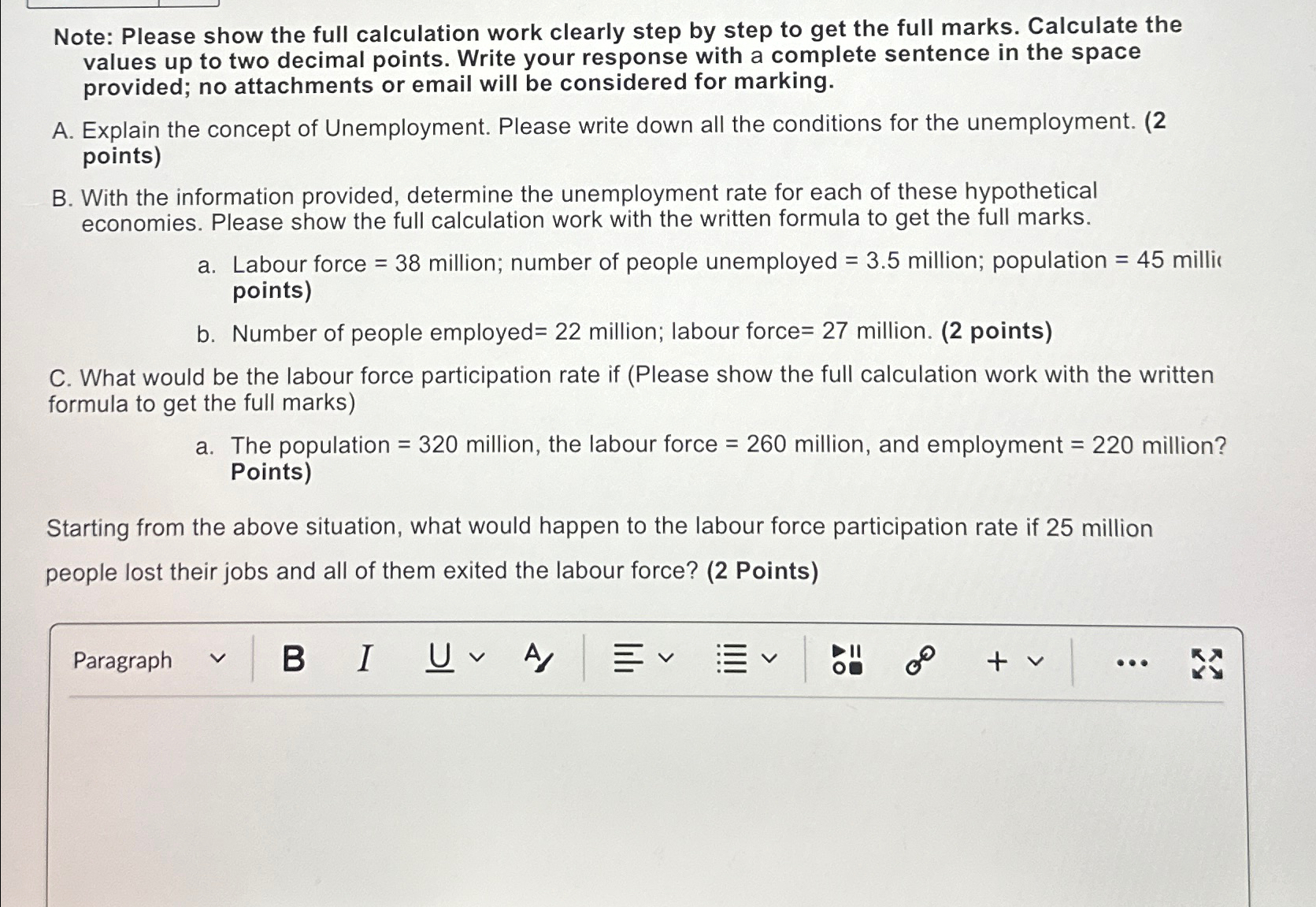 Solved Note: Please show the full calculation work clearly | Chegg.com