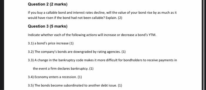 Solved If you buy a callable bond and interest rates | Chegg.com