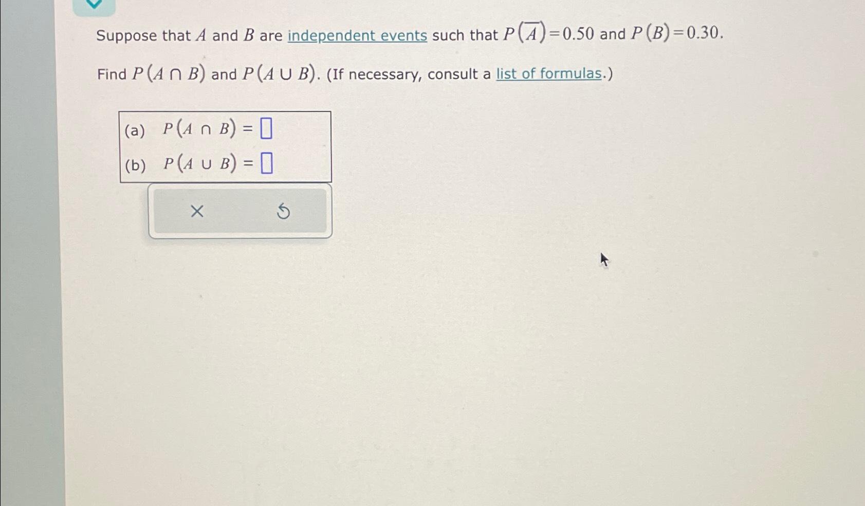 Solved Suppose that A and B ﻿are independent events such | Chegg.com