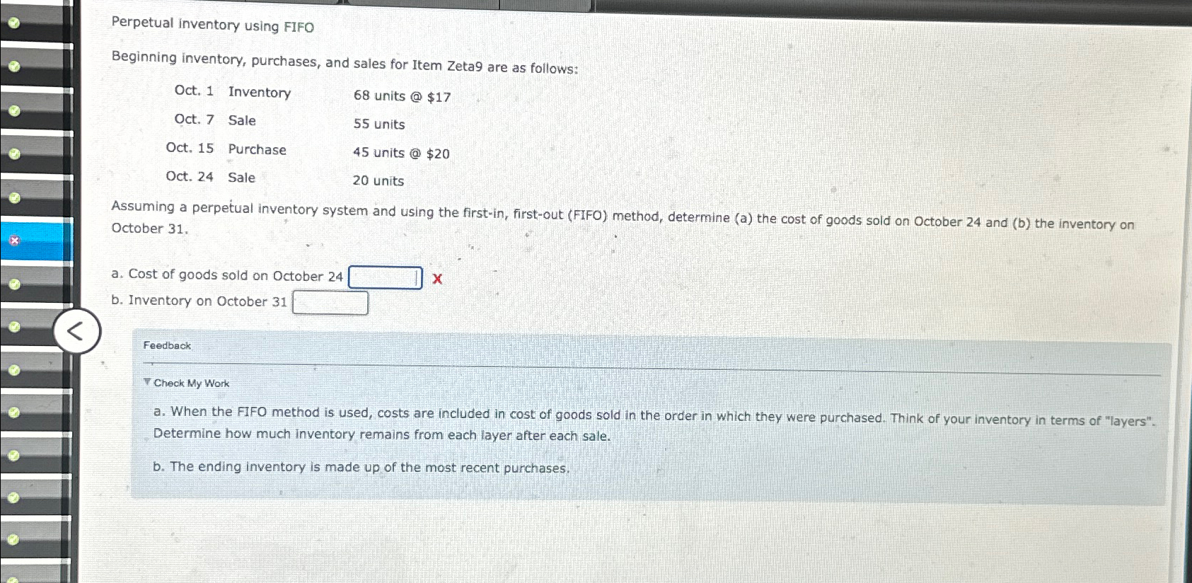 Solved Perpetual inventory using FIFOBeginning inventory, | Chegg.com
