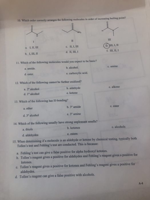 Solved 10. Which order correctly arranges the following | Chegg.com
