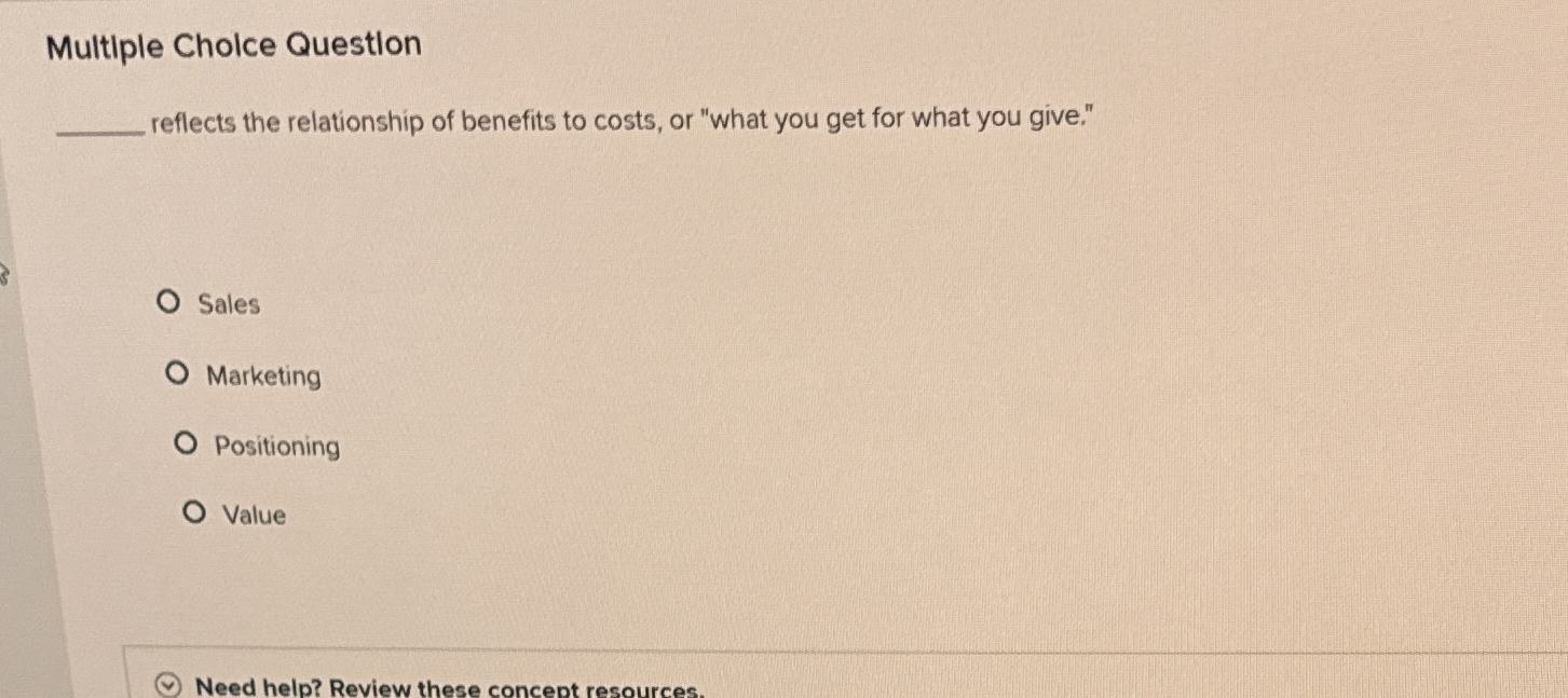 Solved Multiple Cholce Questlon ﻿reflects the relationship | Chegg.com