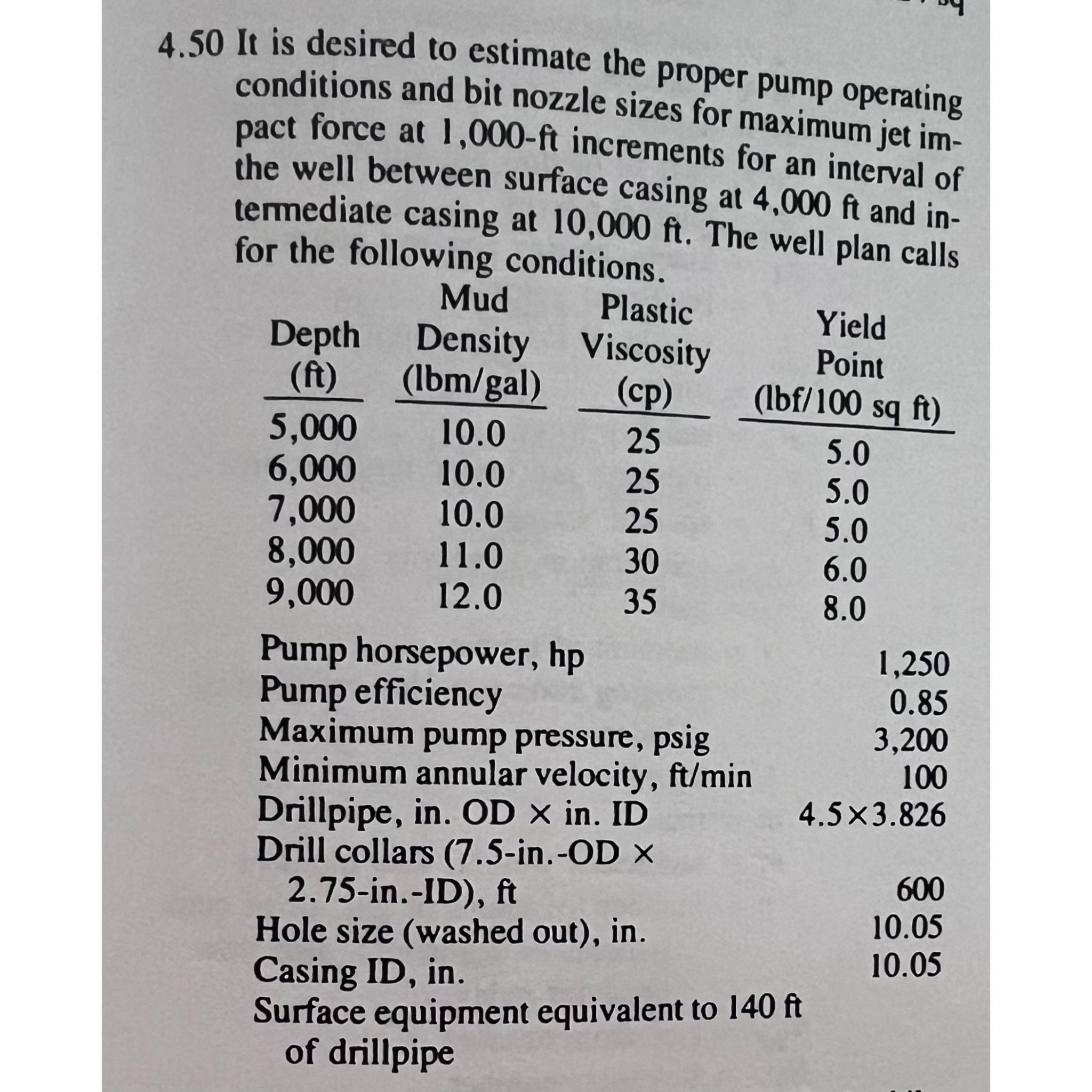 Solved 4.50It ﻿is desired to estimate the proper pump | Chegg.com