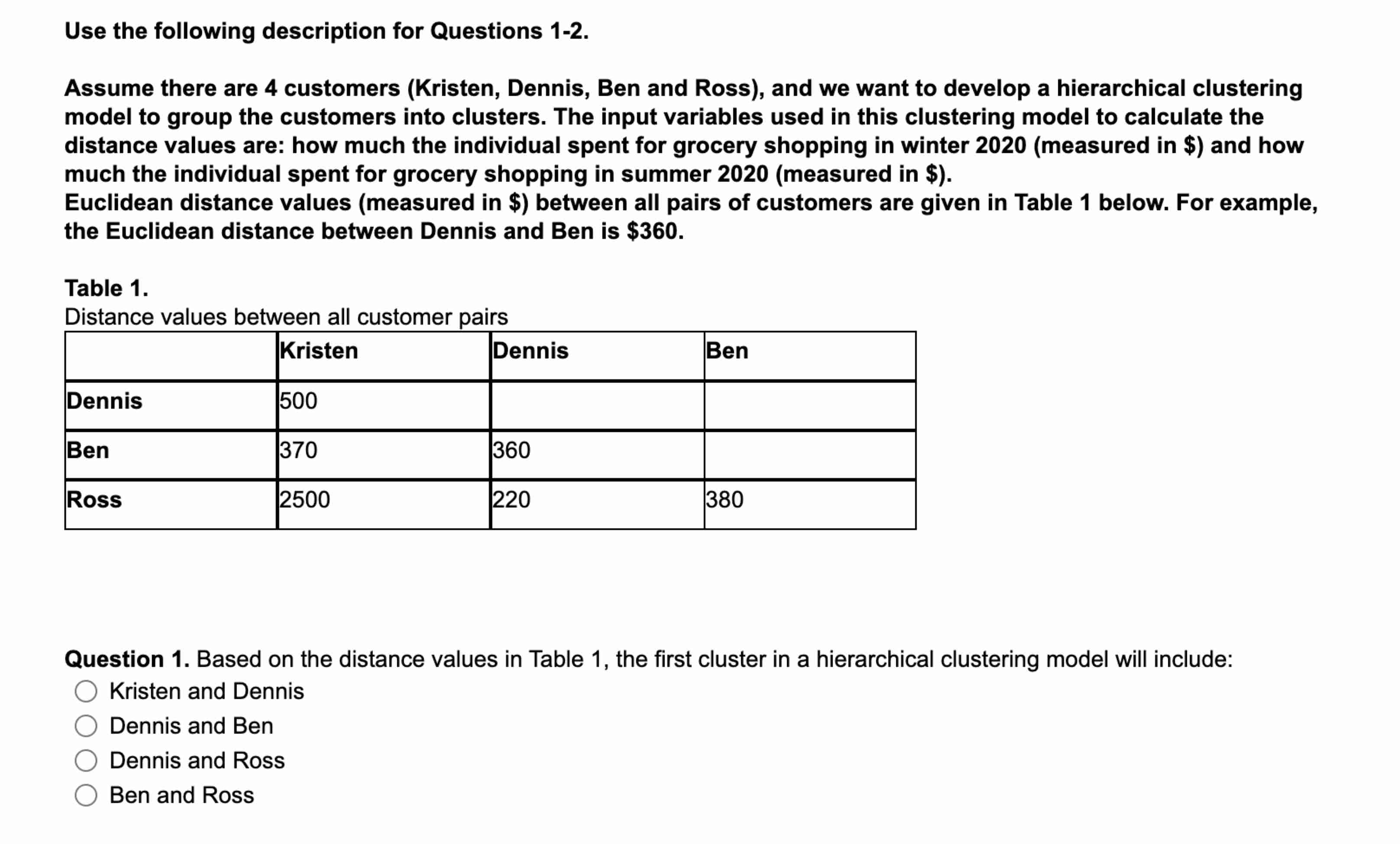 Solved Use the following description for Questions | Chegg.com
